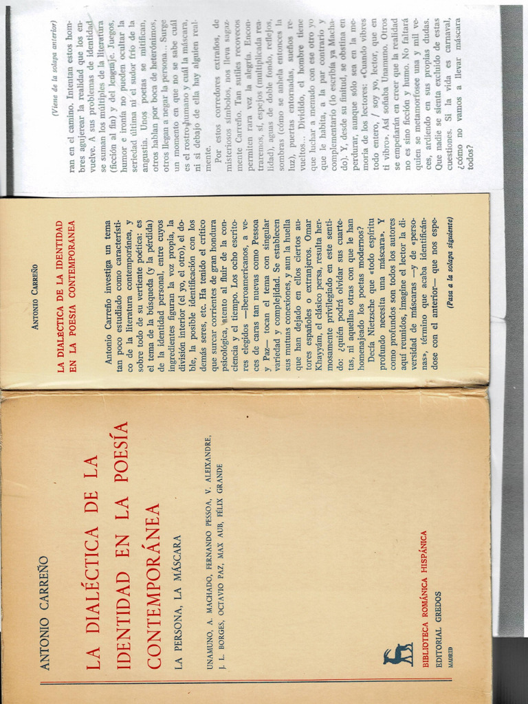 La+Dialéctica+de+La+Identidad+en+La+Poesía+Contemporánea.+La+Persona ...