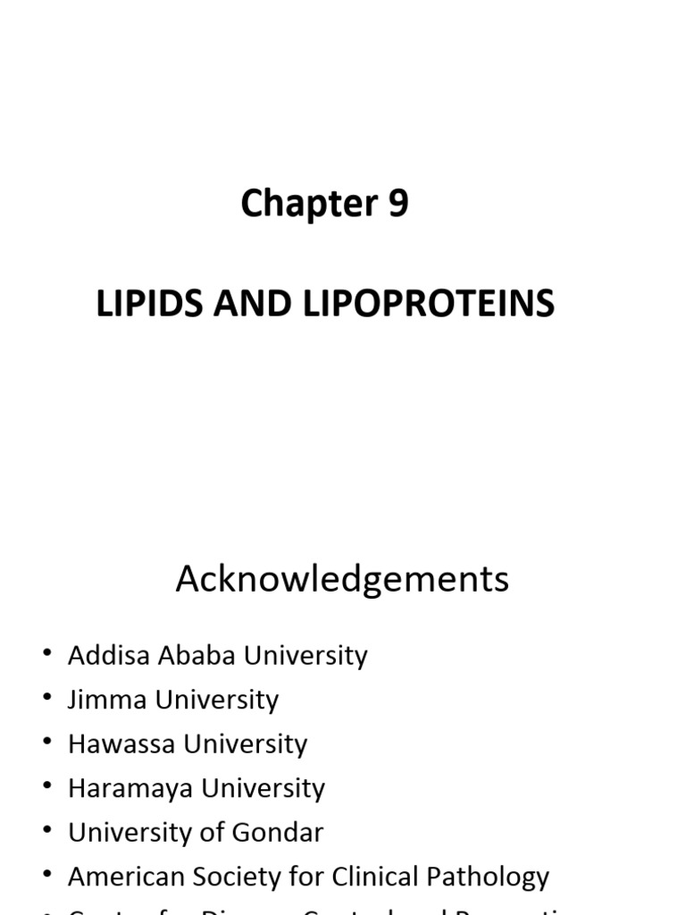 Chapter 9 Lipid | PDF | Lipoprotein | High Density Lipoprotein