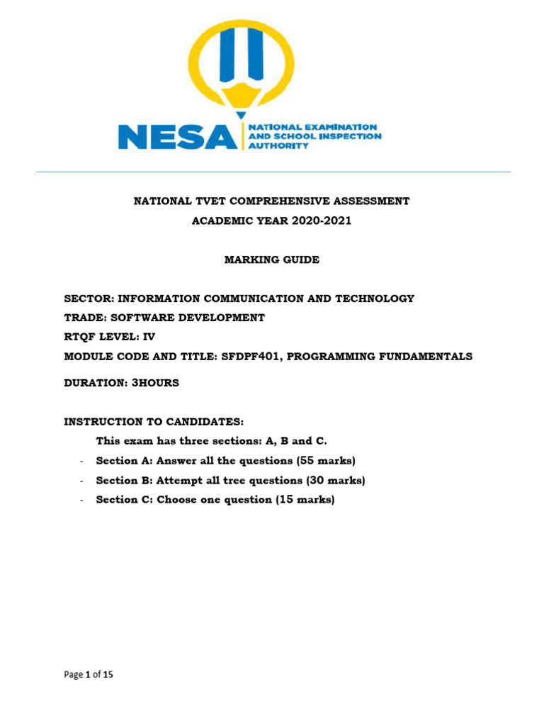 MG - Software Development - L4 - Programming Fundementals | PDF ...