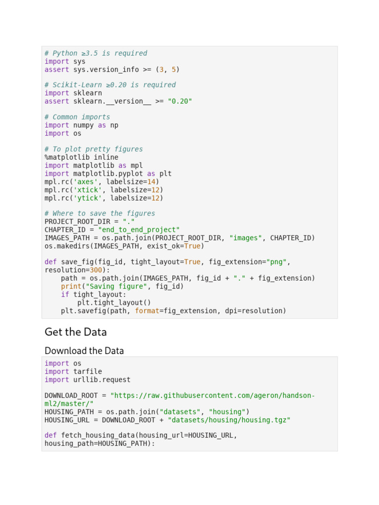 02 End To End Machine Learning Project | PDF | Computer Data | Computing