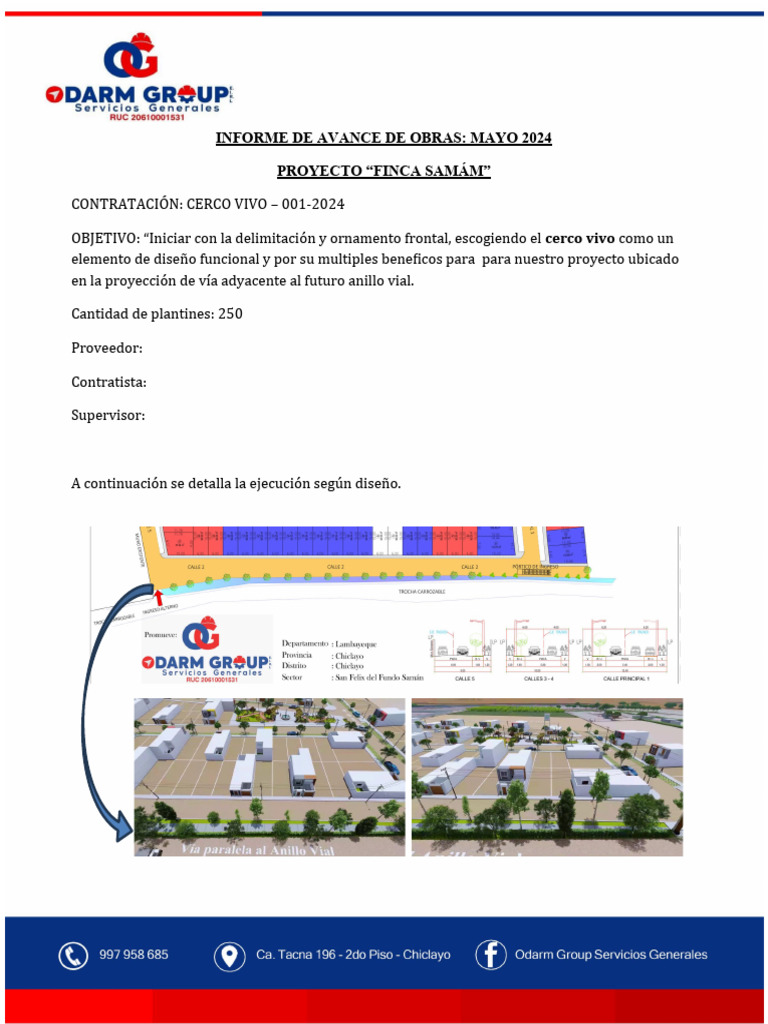 Informe de Avance de Obras | PDF