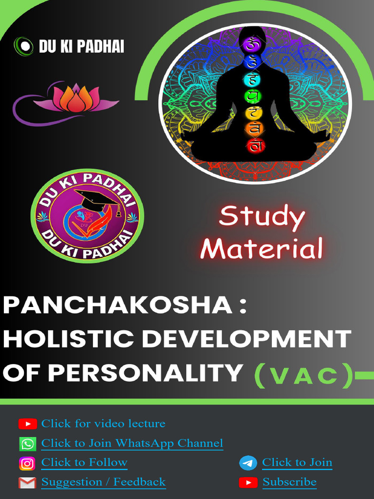 Panchakosha: Holistic Personality Development | PDF | Prana | Ātman ...