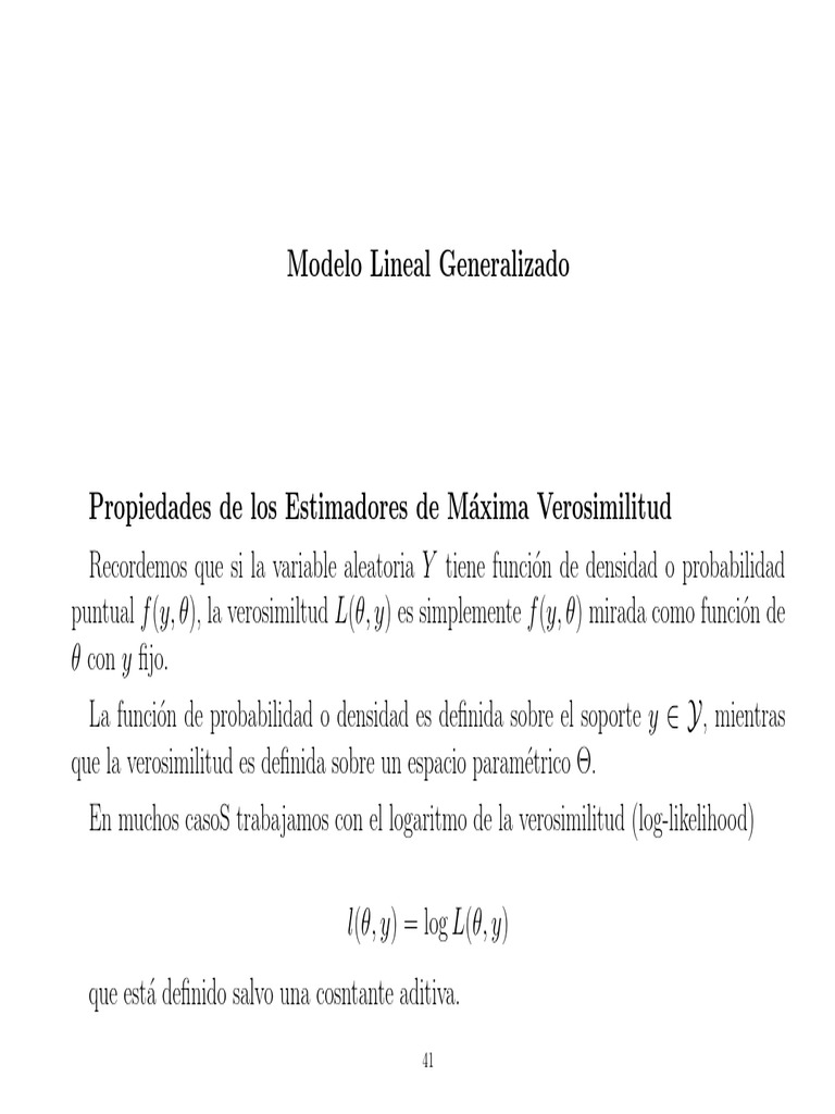 GLM 2 | PDF | Teoría estadística | Análisis matemático