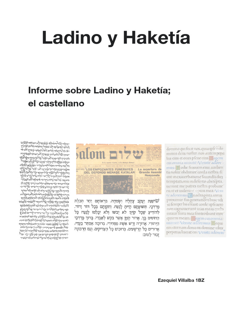 Ladino y Haketía | PDF | Lengua española | Judios