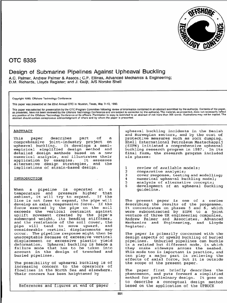 Paper - Otc 6335 | PDF | Mechanical Engineering | Mechanics