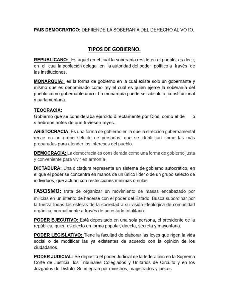 Tarea Examen Ariel 2 | PDF | Gobierno | Constitución