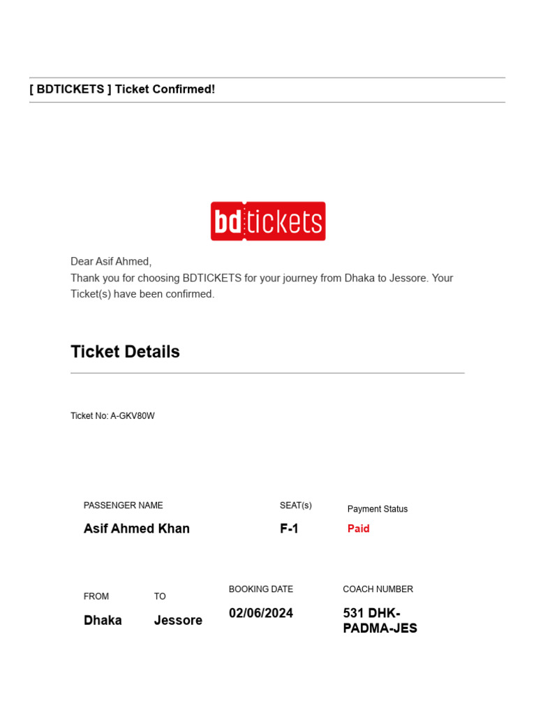 Gmail - (BDTICKETS) Ticket Booked! | PDF