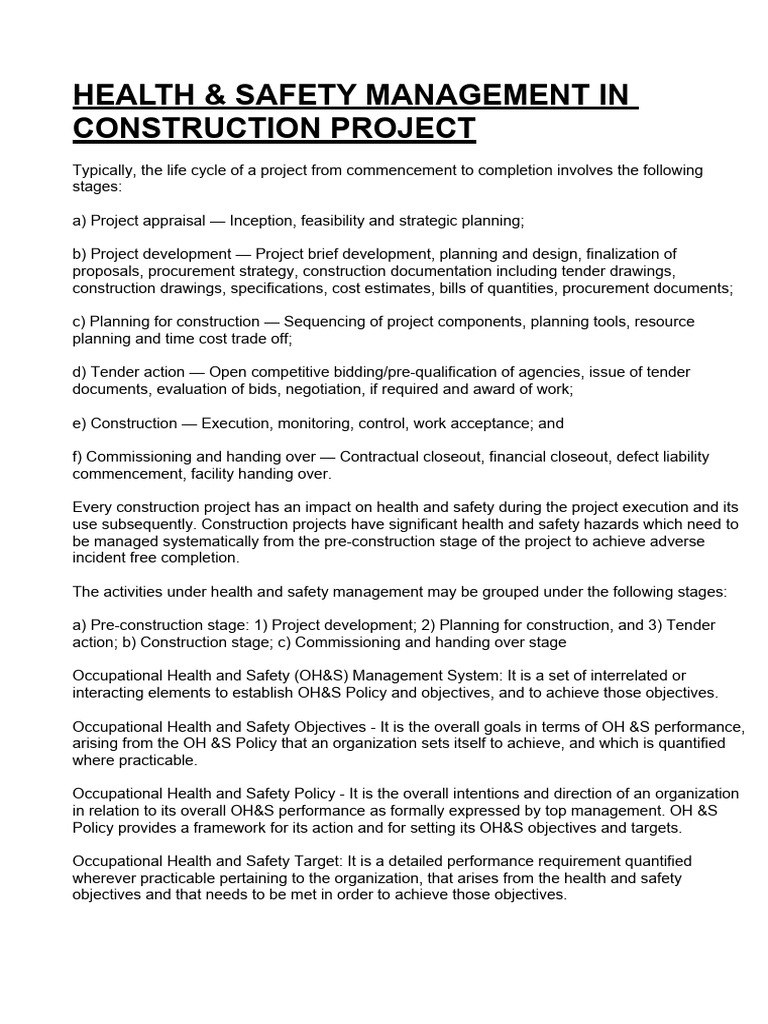 1 1 1 1 1 1 1 1 1 1 1 Health & Safety Management in Construction ...