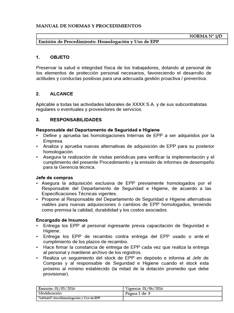 Norma 1_L - Homologación y Uso de EPP | PDF | ruido | Contaminación