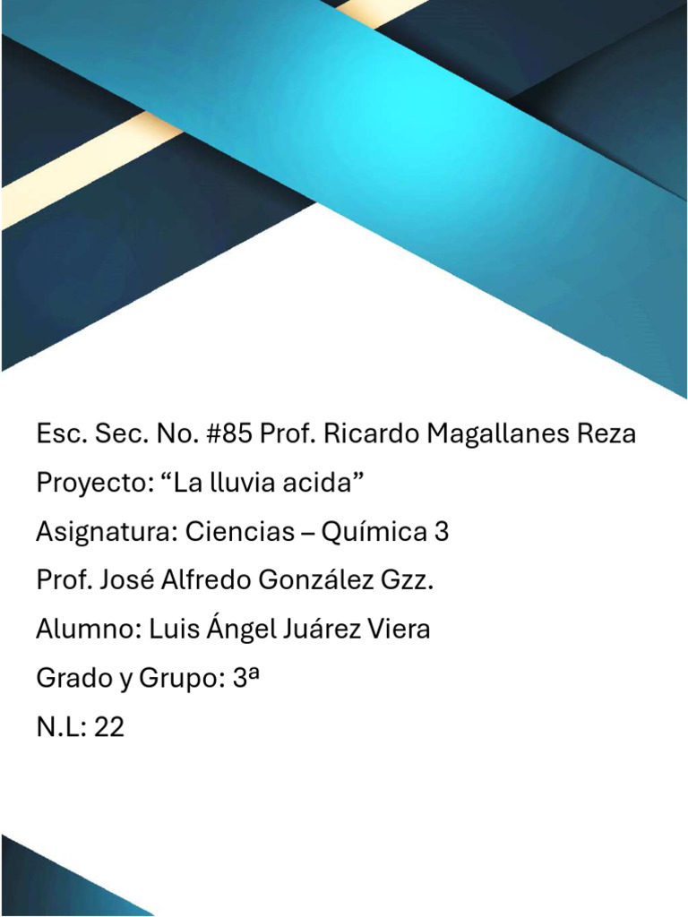Proyecto de Quimica 7 | PDF | Contaminación | Dióxido de azufre