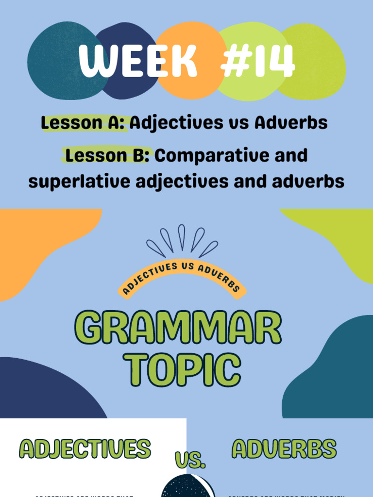 WEEK #14 | PDF | Adjective | Adverb