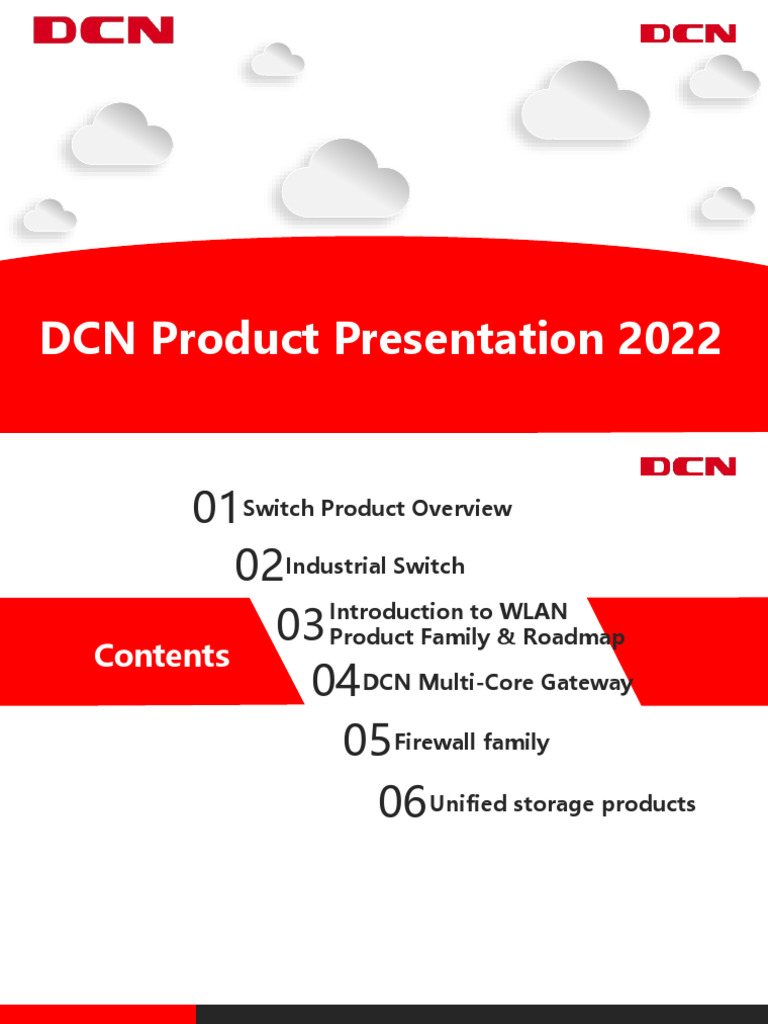 DCN Product Presentation | PDF | Network Switch | Ieee 802.11