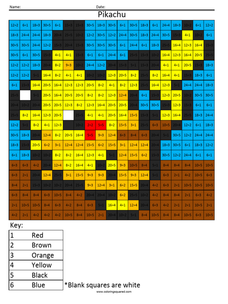 Ejercicios de División para Niños | PDF | Pokémon | Franquicias de Nintendo