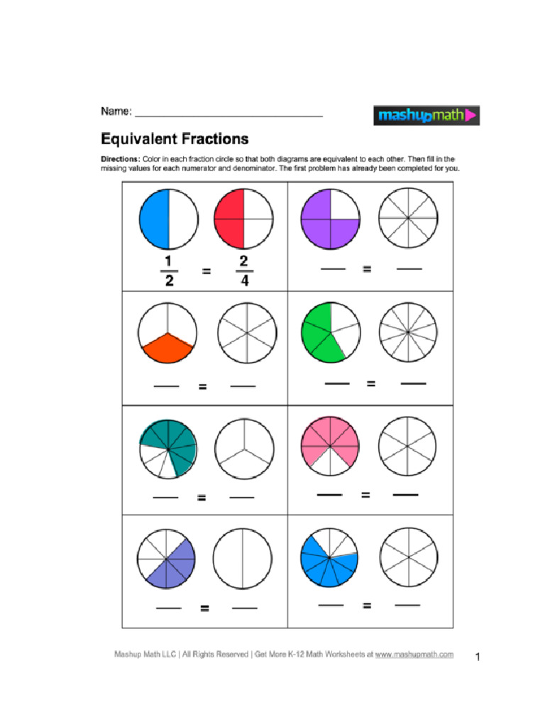 Equivalent Fractions | PDF