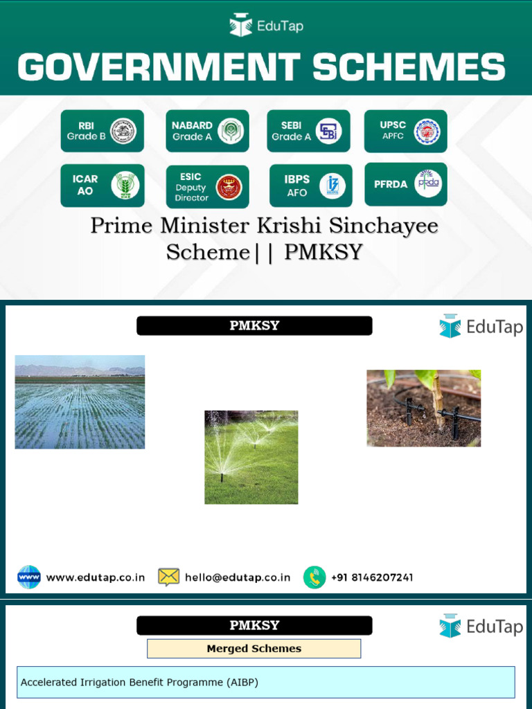 6th December 2023-PMKSY - Government Scheme | PDF | Irrigation | Economies