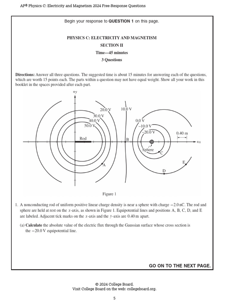 2024 AP Physics C_ Electricity and Magnetism Free-Response Questions ...