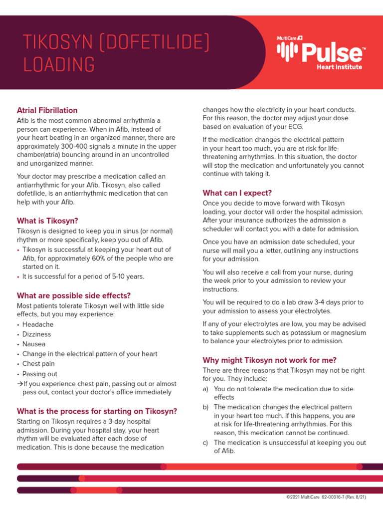 Tikosyn for Atrial Fibrillation Management | PDF | Clinical Medicine ...