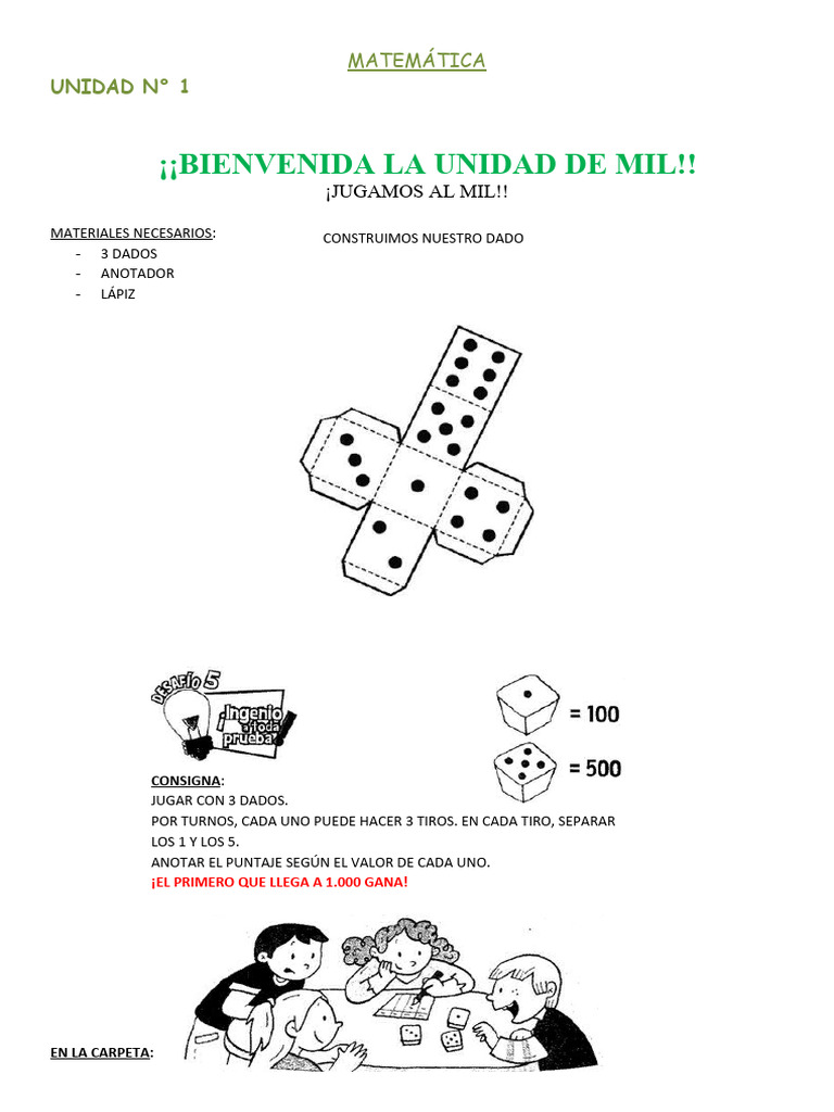 Actividades Matemáticas para Primer Grado | PDF | Multiplicación ...