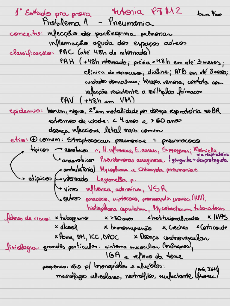 Cardiologia e Pneumologia Tutorias | PDF