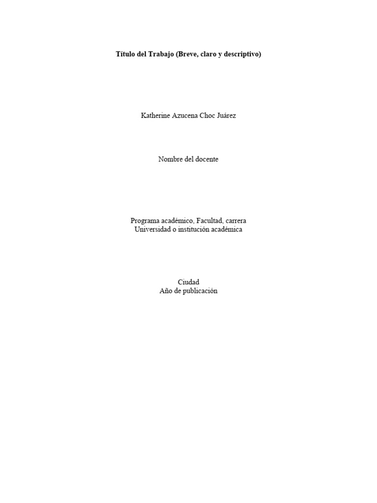 Plantilla Gratuita Ensayo Normas Apa | PDF | Contabilidad | Estado ...