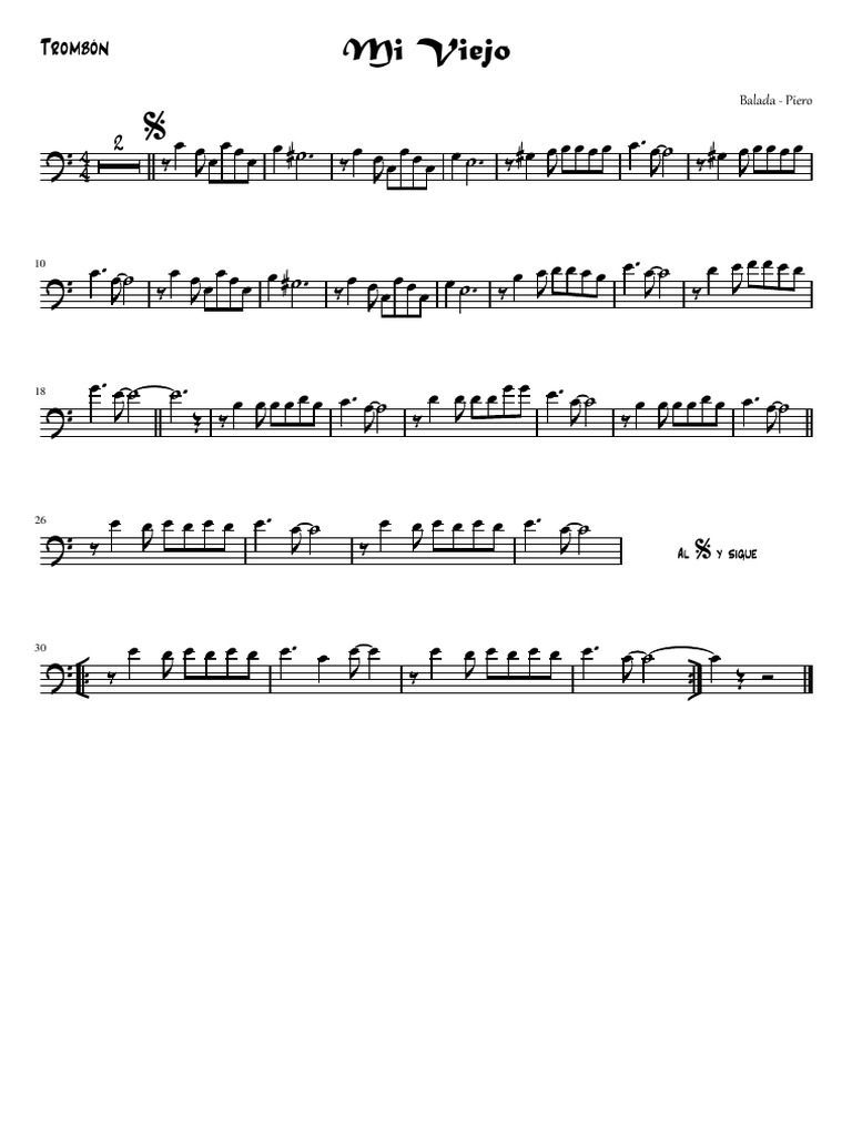 Mi Viejo - Trombón | PDF
