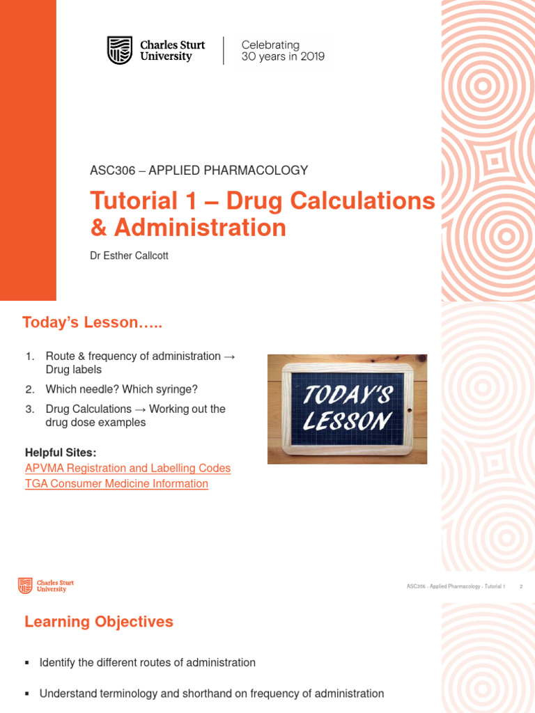Tutorial 1 – Drug Calculations & Administration | Download Free PDF ...