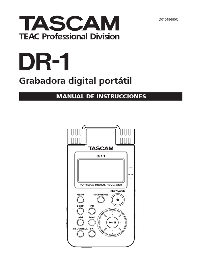 Manual Grabadora TASCAM | PDF | USB | Archivo de computadora