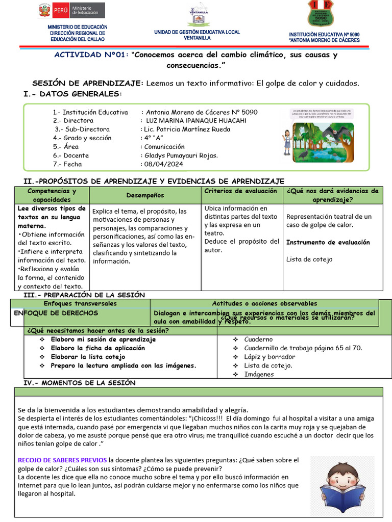Aprendiendo sobre el golpe de calor | PDF | Evaluación | Aprendizaje
