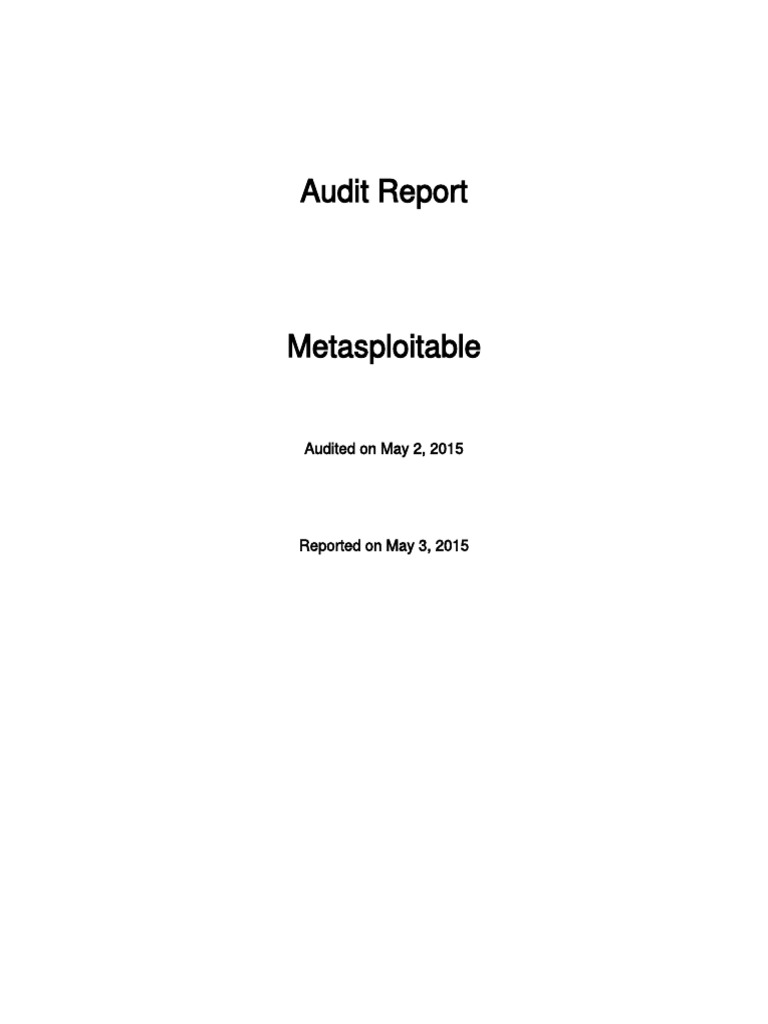 Nexpose Audit Report | PDF | Vulnerability (Computing) | Computing