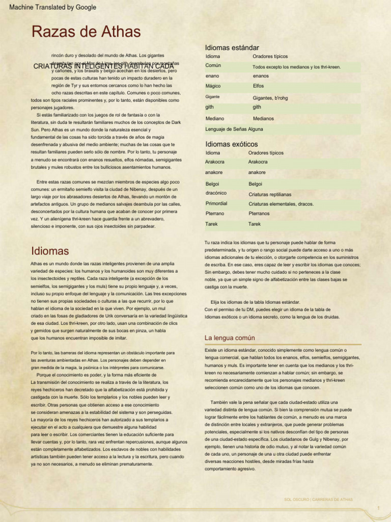 5e Razas | PDF | Duendes | Humano