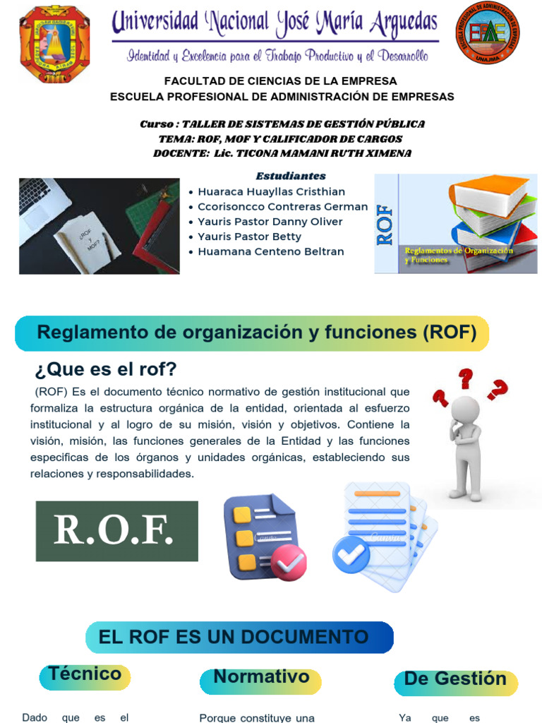 ROF y MOF en la Administración Pública | PDF | Business