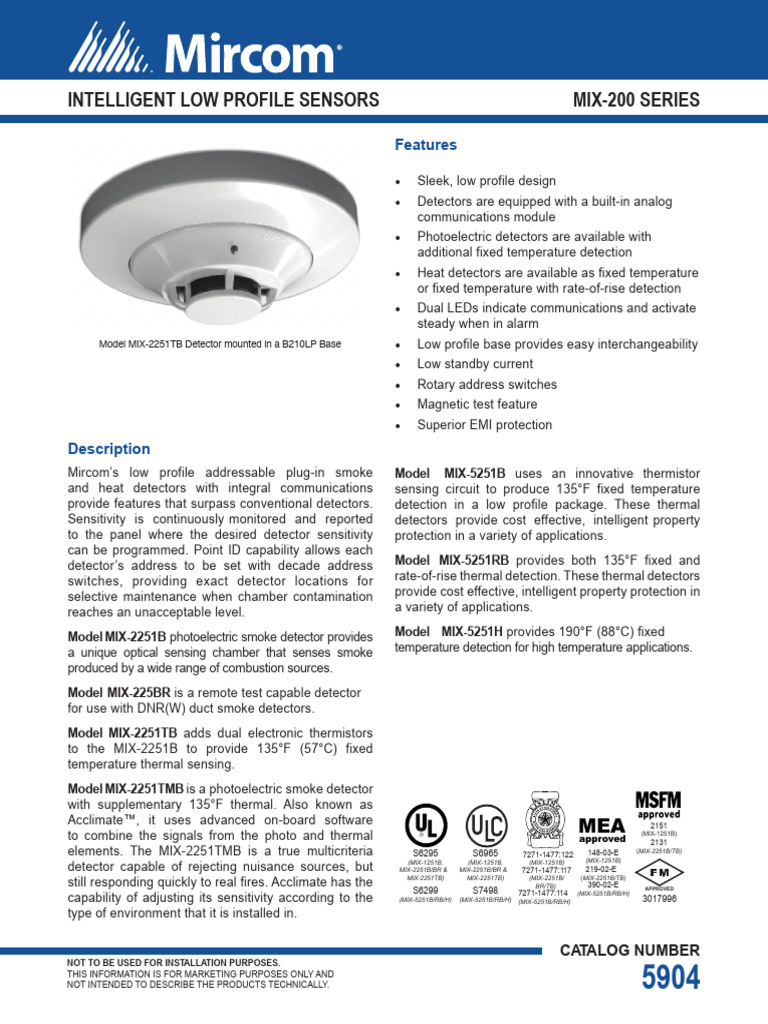 CAT-5904 MIX-200 Series Intelligent Low Profile Sensors - Rev8 | PDF ...