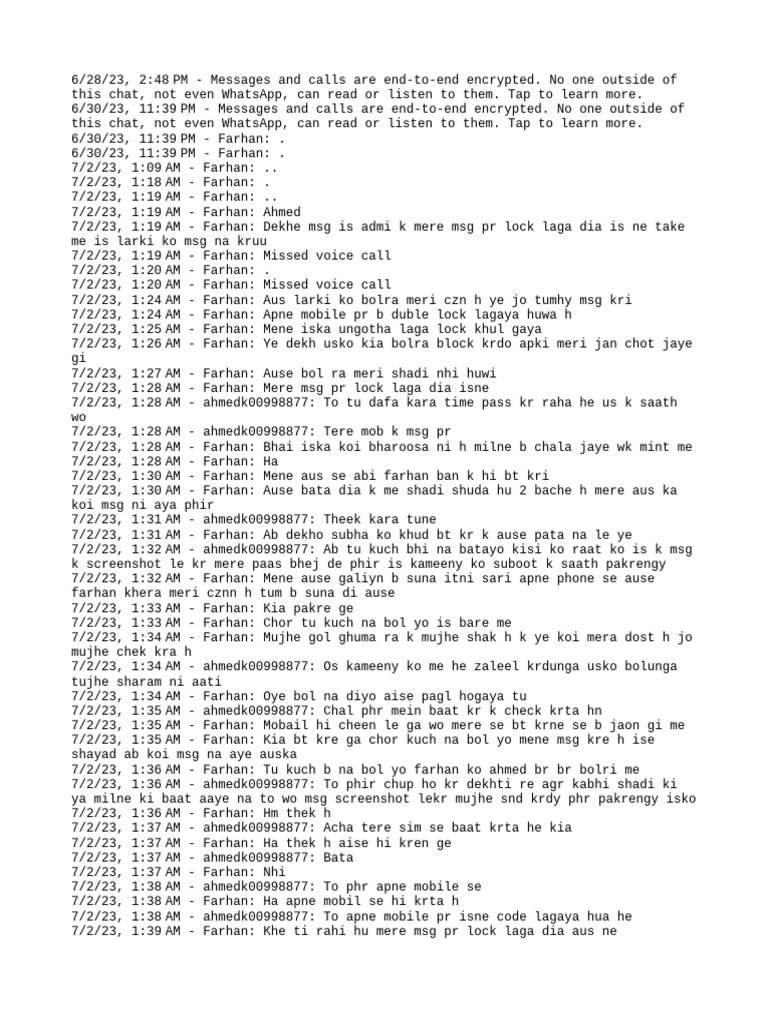 WhatsApp Chat With Farhan | PDF