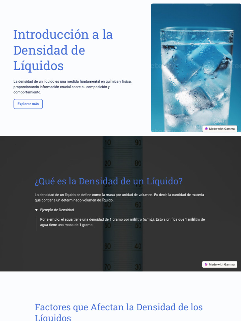 Densidad de Liquidos | PDF | Densidad | Líquidos