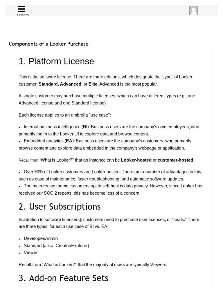 Components of A Looker Purchase File en 16 | PDF | Software As A ...