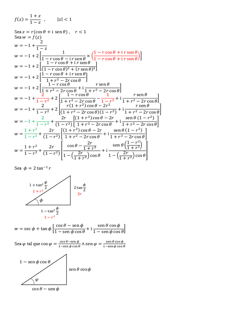 9 1 Cos + I Sen 1 Cos + I Sen :: 1 + Tan 2 2 Tan 2 | PDF