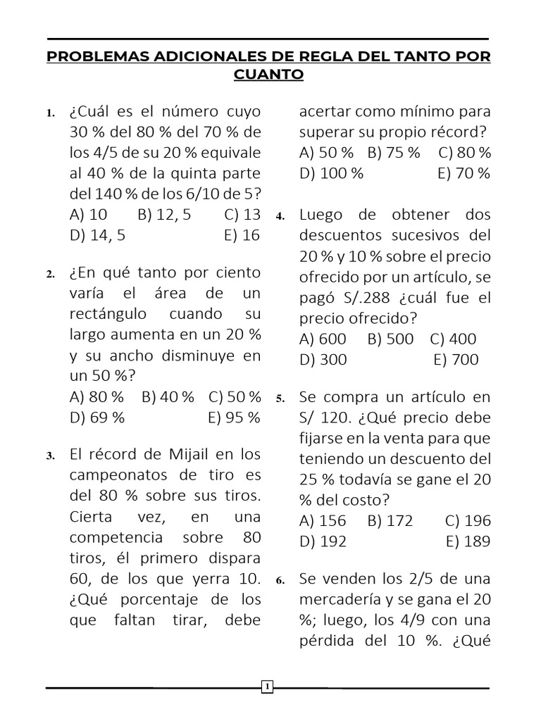 Adicional Cap 3 | PDF | Porcentaje