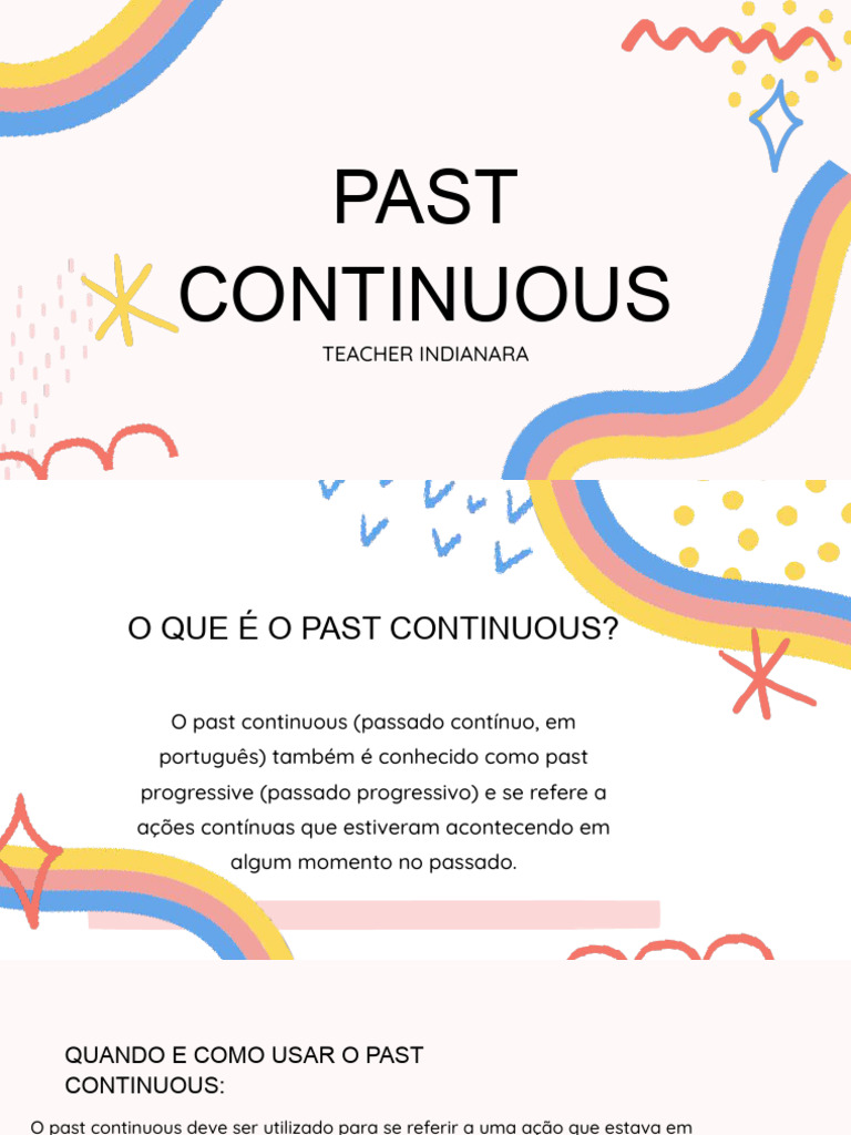 Guia Completo do Past Continuous | PDF