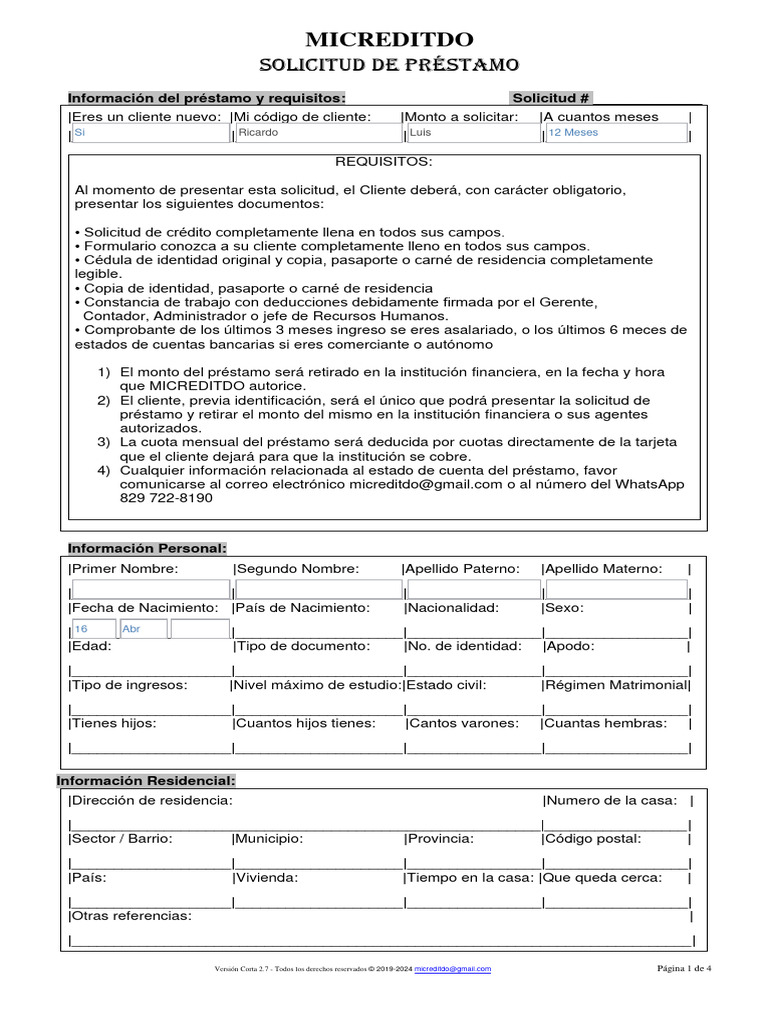 Formulario Perfecto | PDF | Documento de identidad | Propiedad