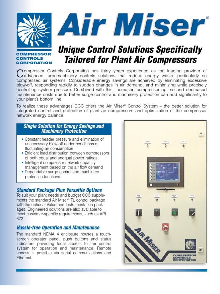 Air Miser System Benefits MS129 | PDF | Control System | Instrumentation