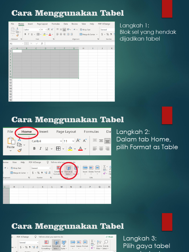 Panduan Membuat Tabel dan Rumus | PDF