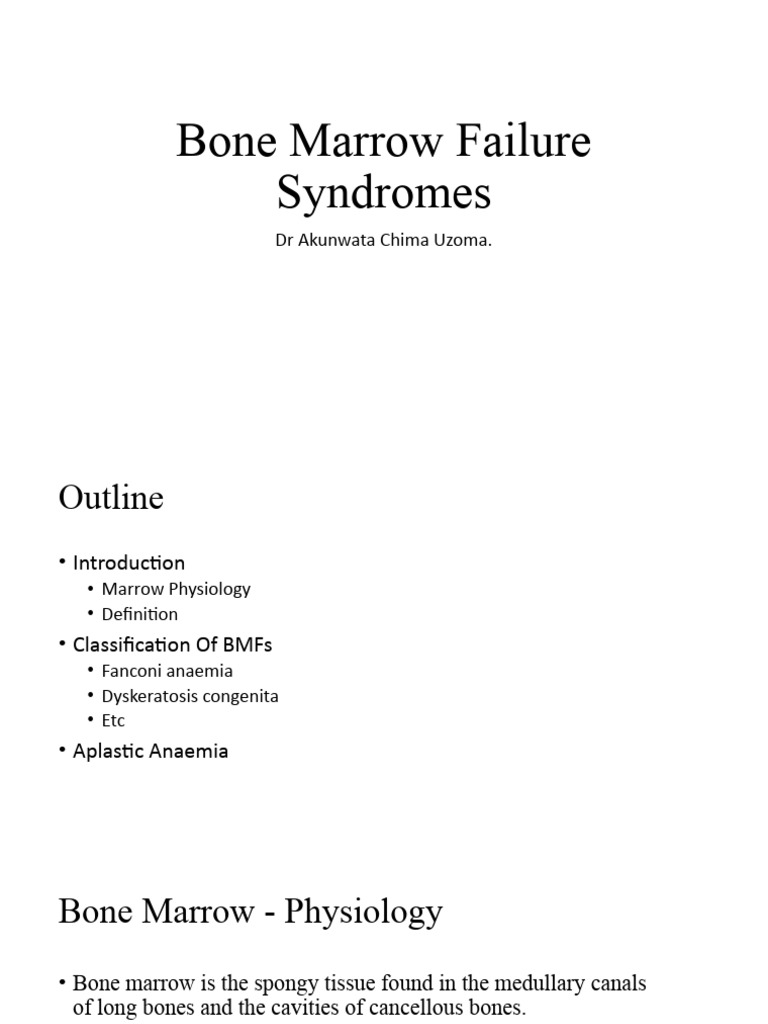 6. Bone Marrow Failure Syndromes_Medical Students | PDF | Bone Marrow ...