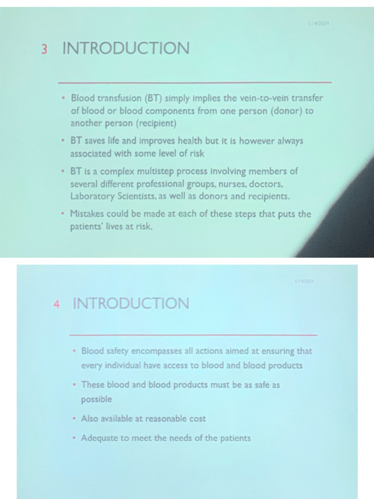 Safe Blood Transfusion Practices | PDF