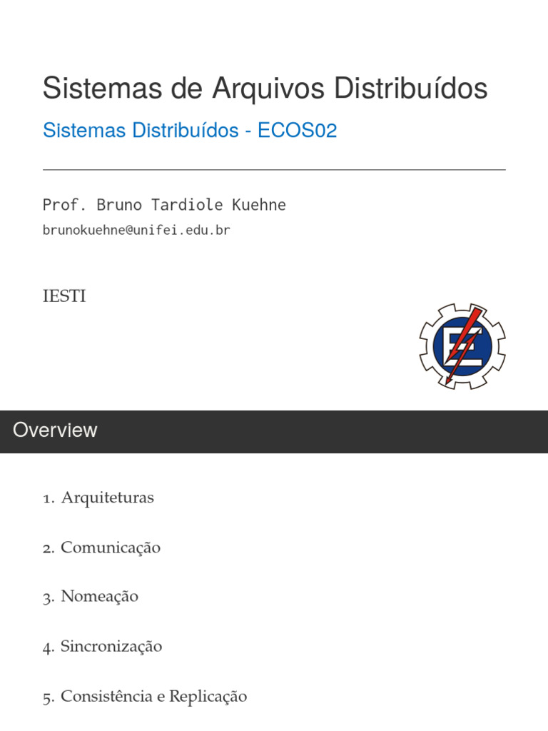 07 Sistema de Arquivos Distribu Dos | PDF | Sistema de arquivo | Arquitetura de rede