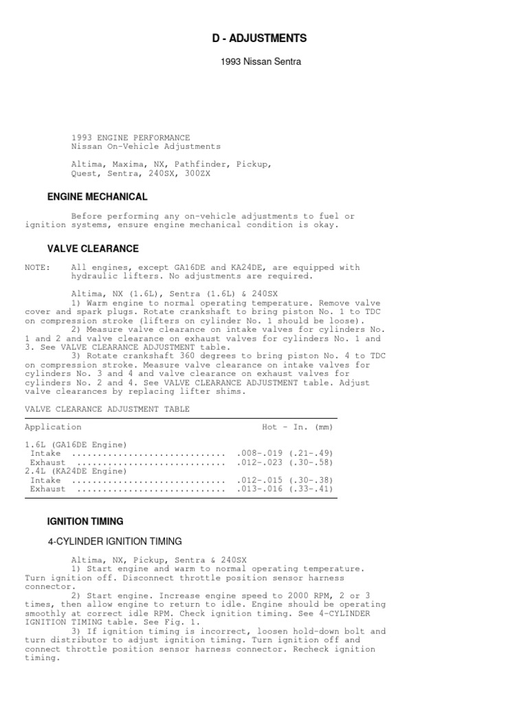 Adjustments | PDF | Internal Combustion Engine | Throttle