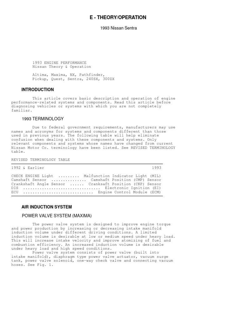 Theory Operation | PDF | Throttle | Ignition System