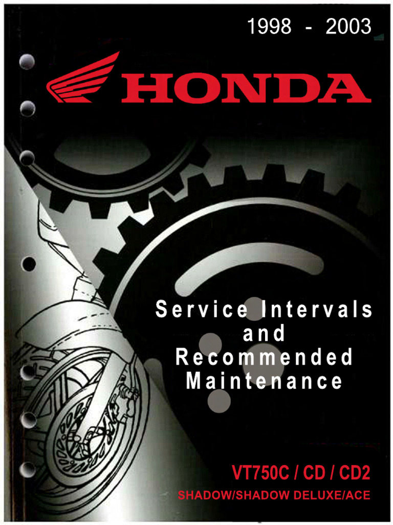 Honda VT750CD ACE Service Interval and Rec Maint Manual | PDF ...