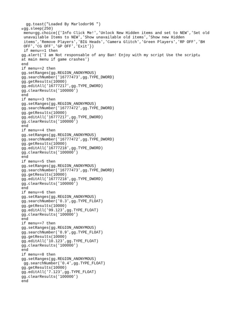 Avakin Life Lua Script | PDF | Software