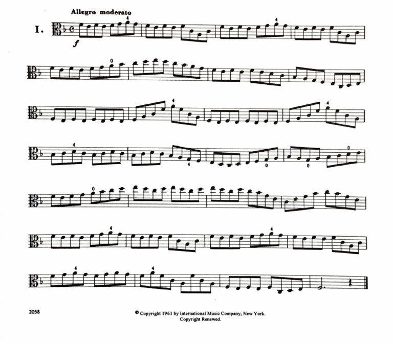 Viola Level 1 Etude | PDF