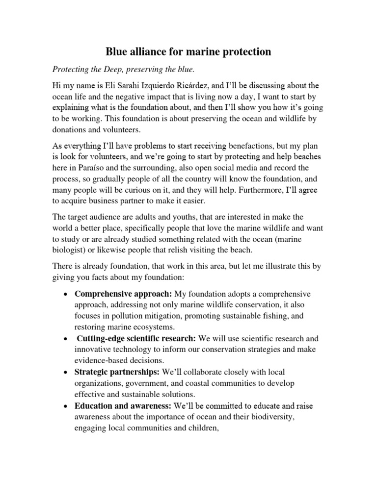 Blue Alliance For Marine Protection - Docxeli Sarahi | PDF ...